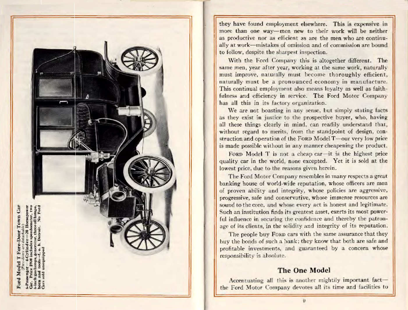 1912 Ford Motor Cars Edition 1 Catalogue