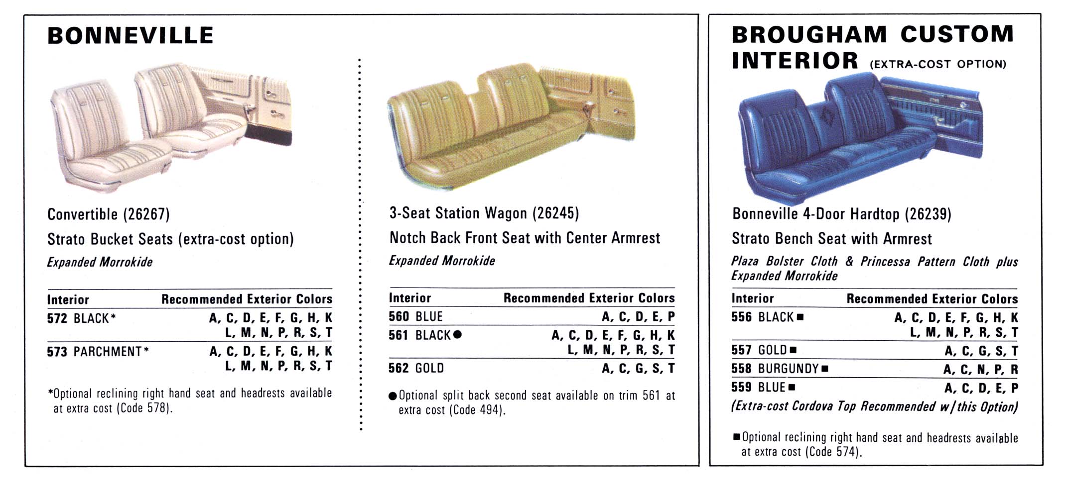 1967 Pontiac Colors and Interiors Booklet